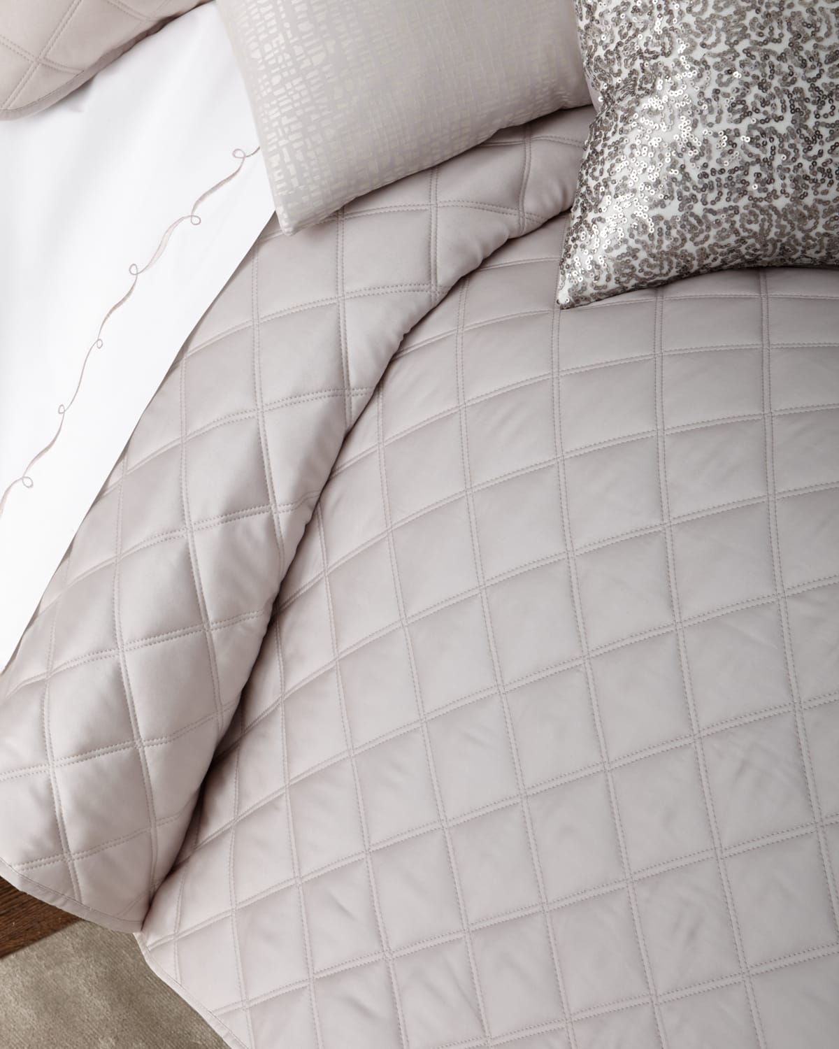 Pine Cone Hill Full/Queen Quilted Silken Solid Coverlet and Matching ...