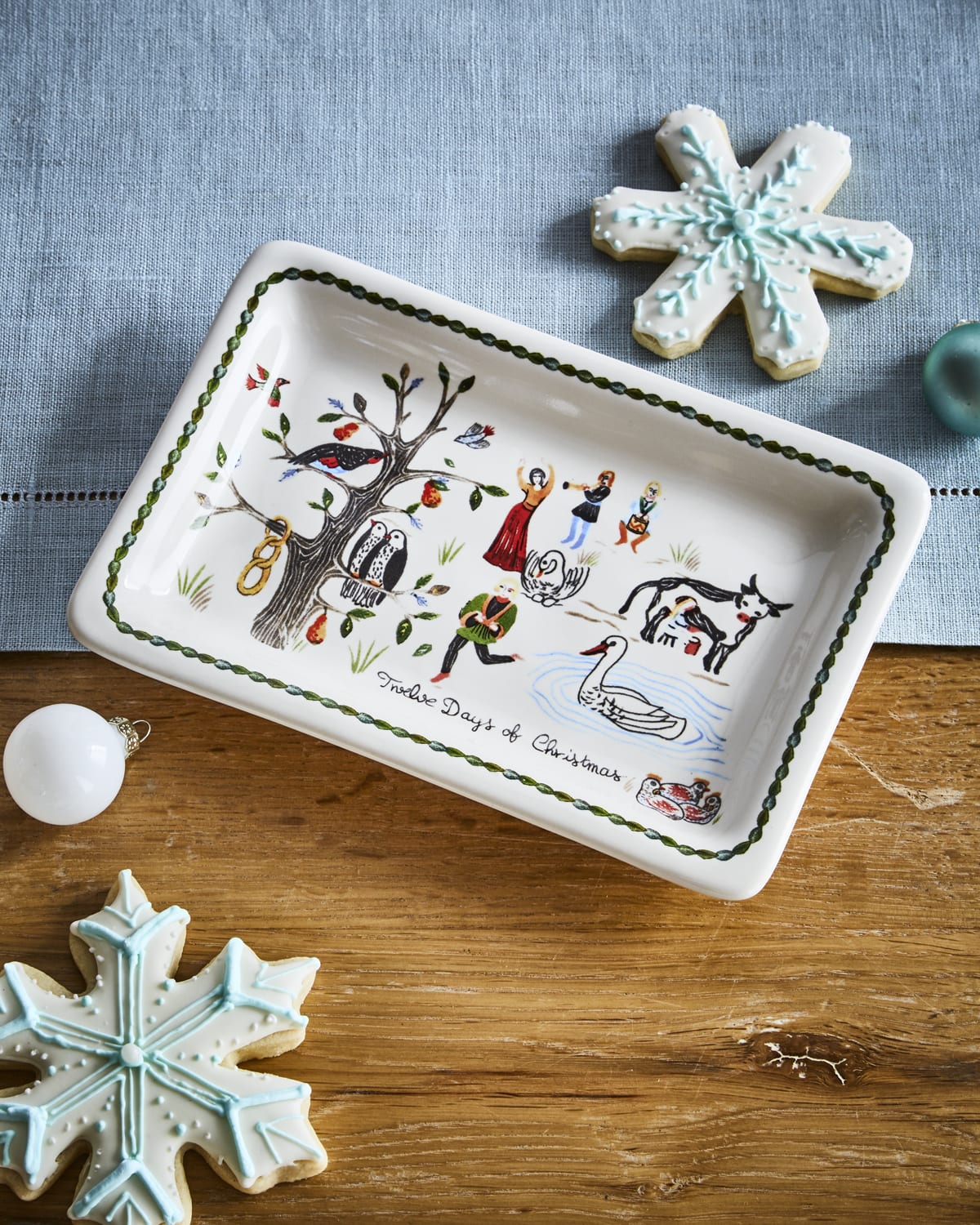 Juliska Twelve Days of Christmas Rectangular Hostess Tray and Matching ...