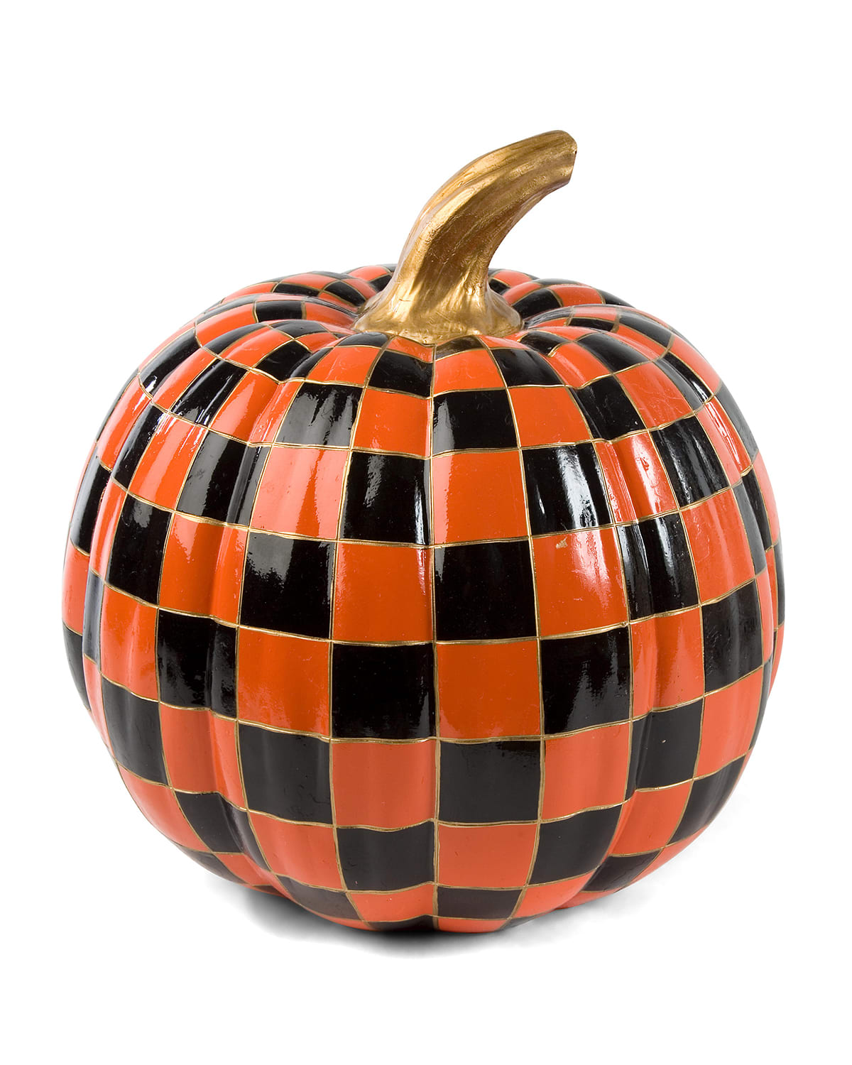MacKenzie-Childs Courtly Harlequin Small Squashed Pumpkin and Matching ...