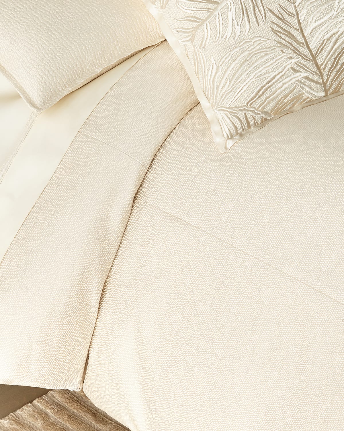 Fino Lino Linen & Lace Sassolino Super Queen Duvet with Polivia Backing ...