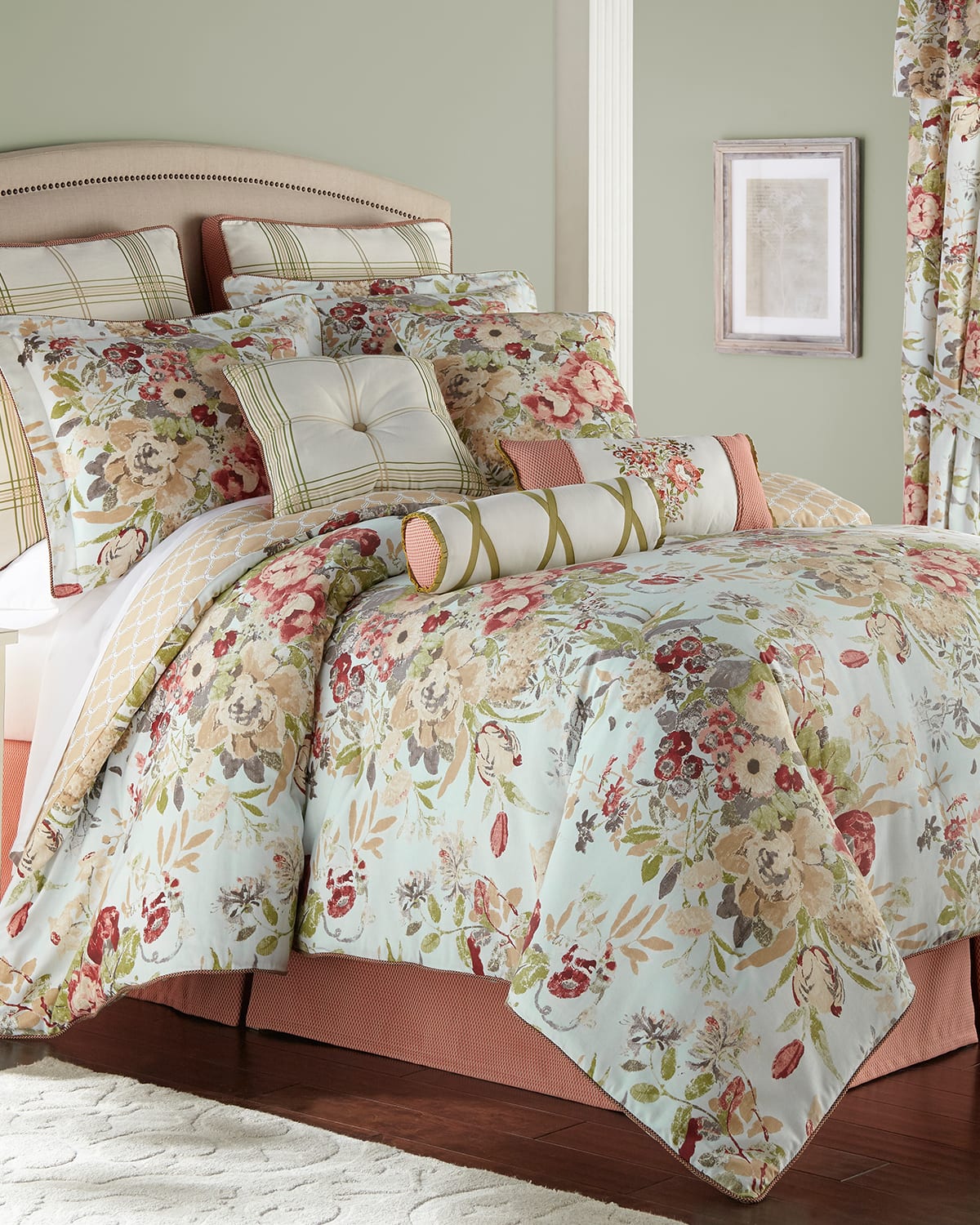 Rose Tree Lorraine 4-Piece King Comforter Set and Matching Items ...