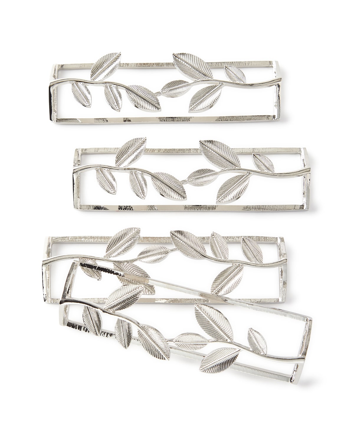 Tin Parade Leaf Gold Napkin Rings, Set of 4 and Matching Items ...