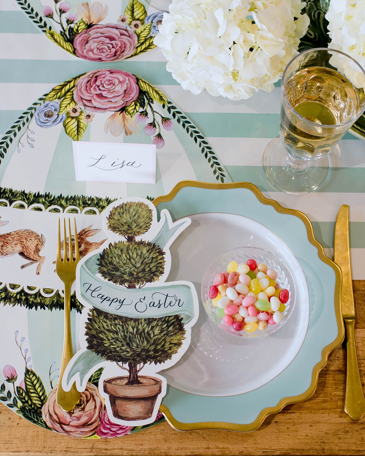 Hester & Cook Boxwood Bunny Egg Placemats and Matching Items & Matching ...