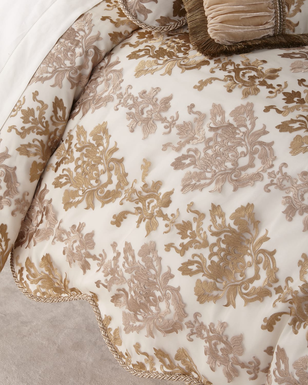 Sweet Dreams Isadora Embroidered Damask Queen Duvet and Matching Items ...