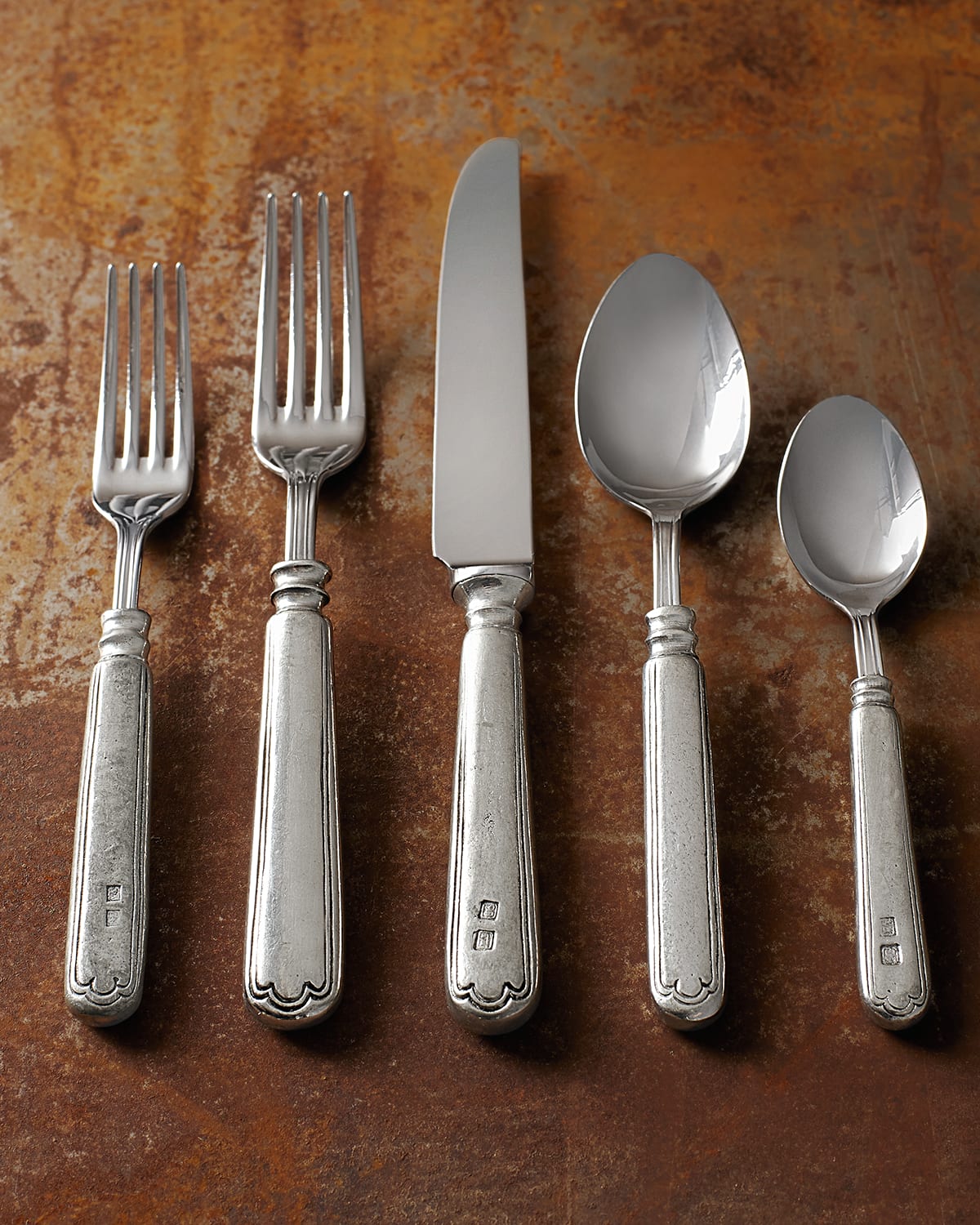 Neiman Marcus 20-Piece Filet Pewter Flatware & Matching Items | Horchow