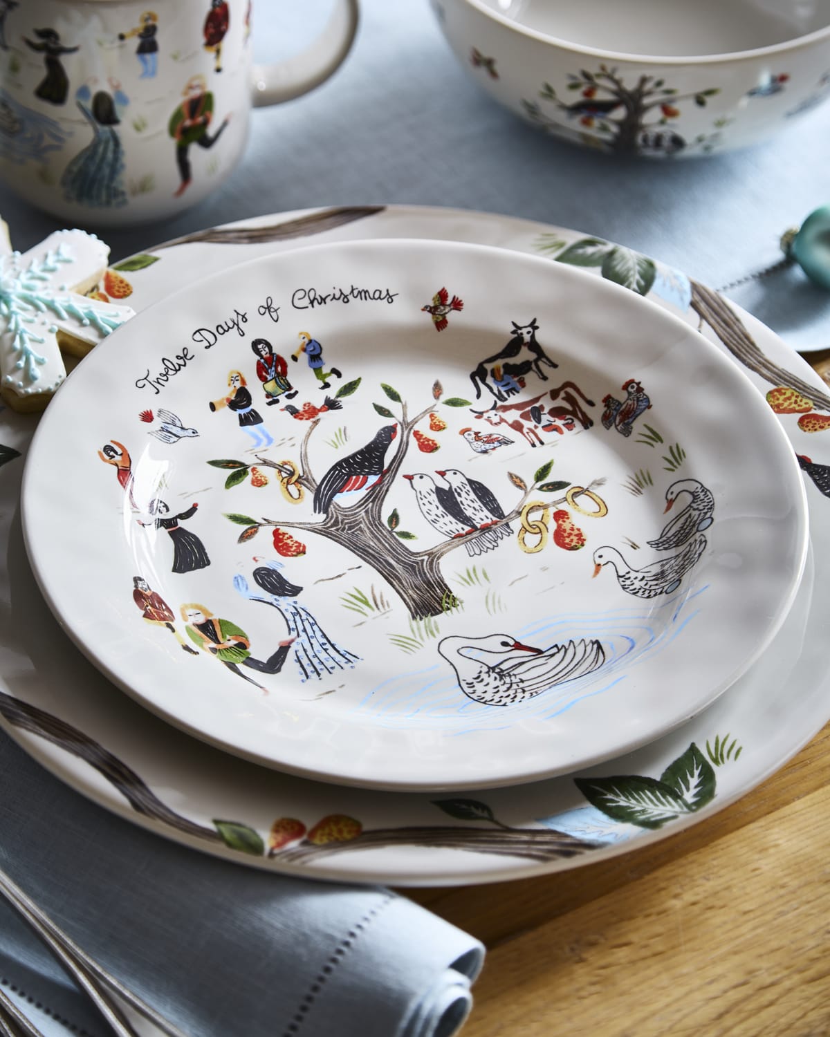Juliska Twelve Days of Christmas Dessert/Salad Plate and Matching Items ...