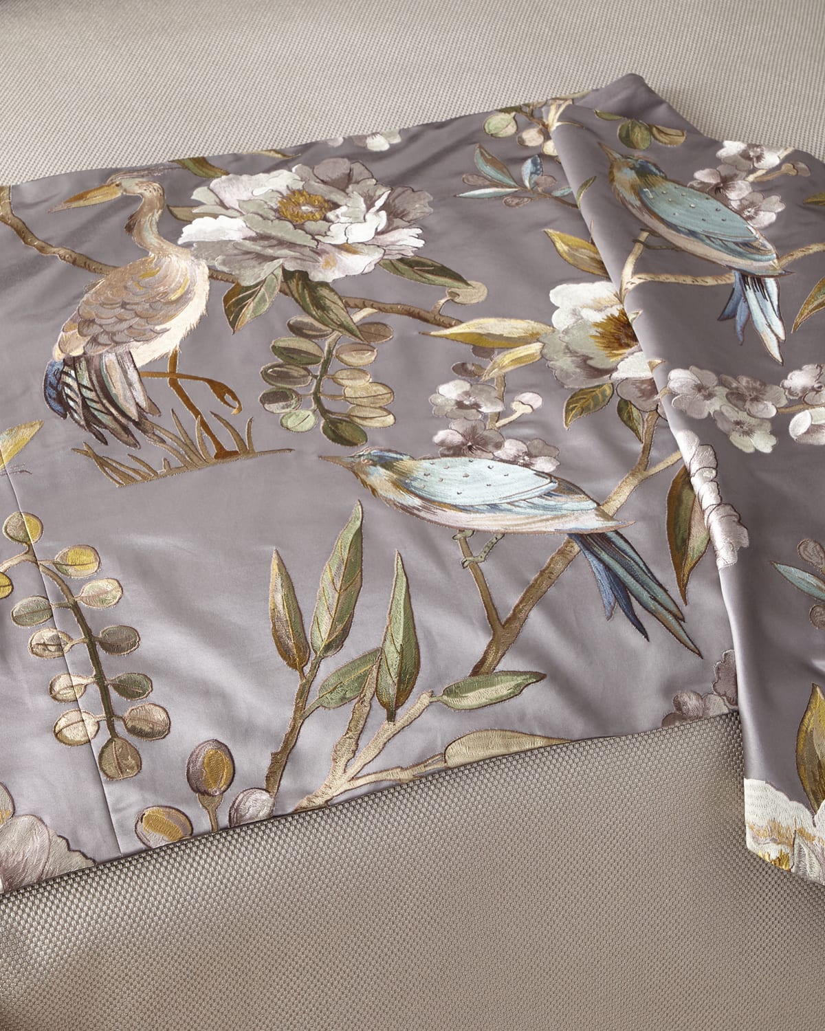 Fino Lino Linen & Lace Trackstar Silver King Sham and Matching Items ...