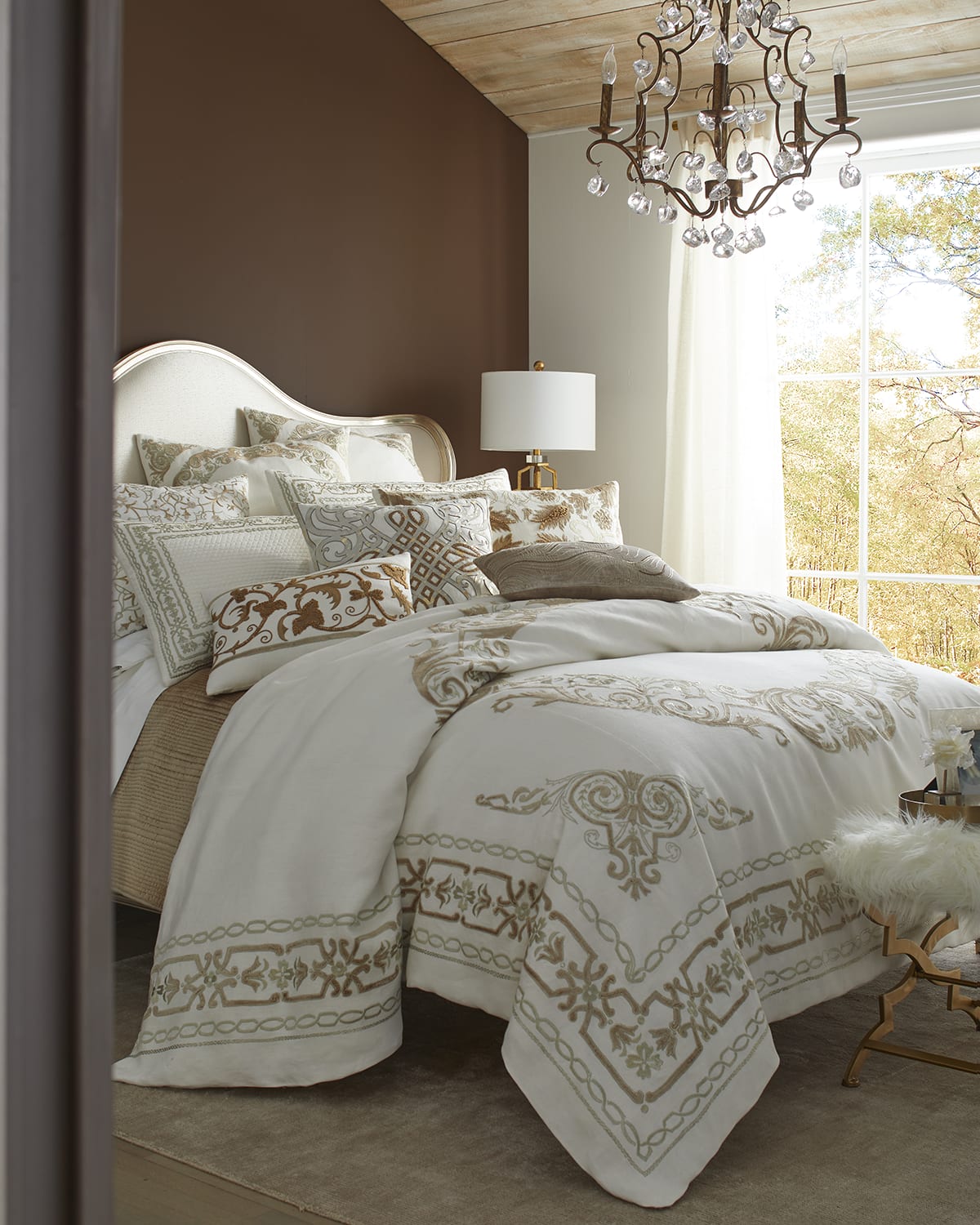 Callisto Home Aleksi Gold Bedding Collection & Matching Items | Horchow