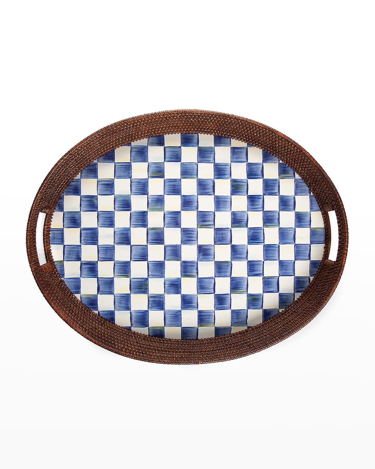 MacKenzie-Childs Royal Check Rattan Trays & Matching Items | Horchow