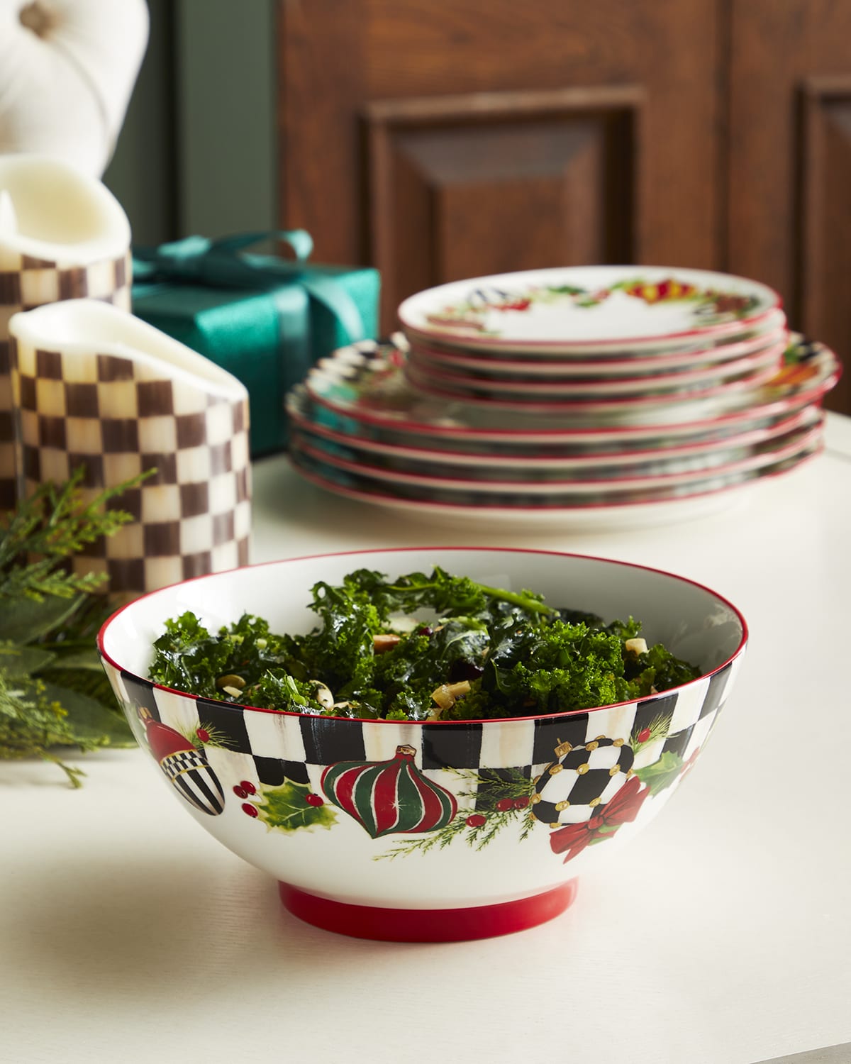 MacKenzie-Childs Deck The Halls Dinnerware Collection & Matching Items ...