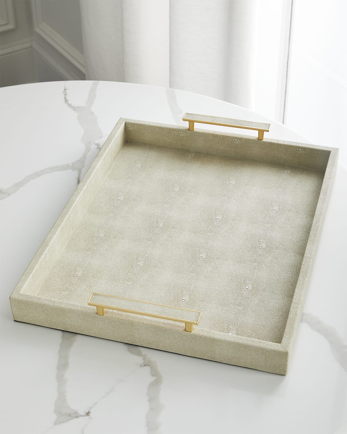 Neiman Marcus Faux Shagreen Tray Collection & Matching Items | Horchow