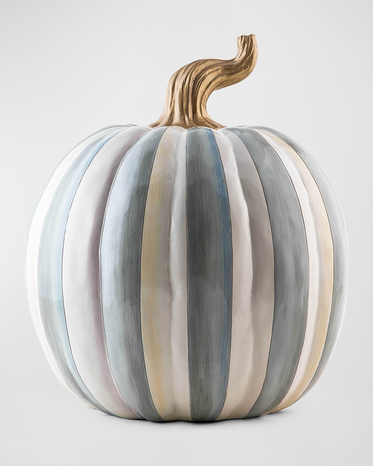 MacKenzie-Childs Sterling Check & Stripe Pumpkin Collection & Matching ...