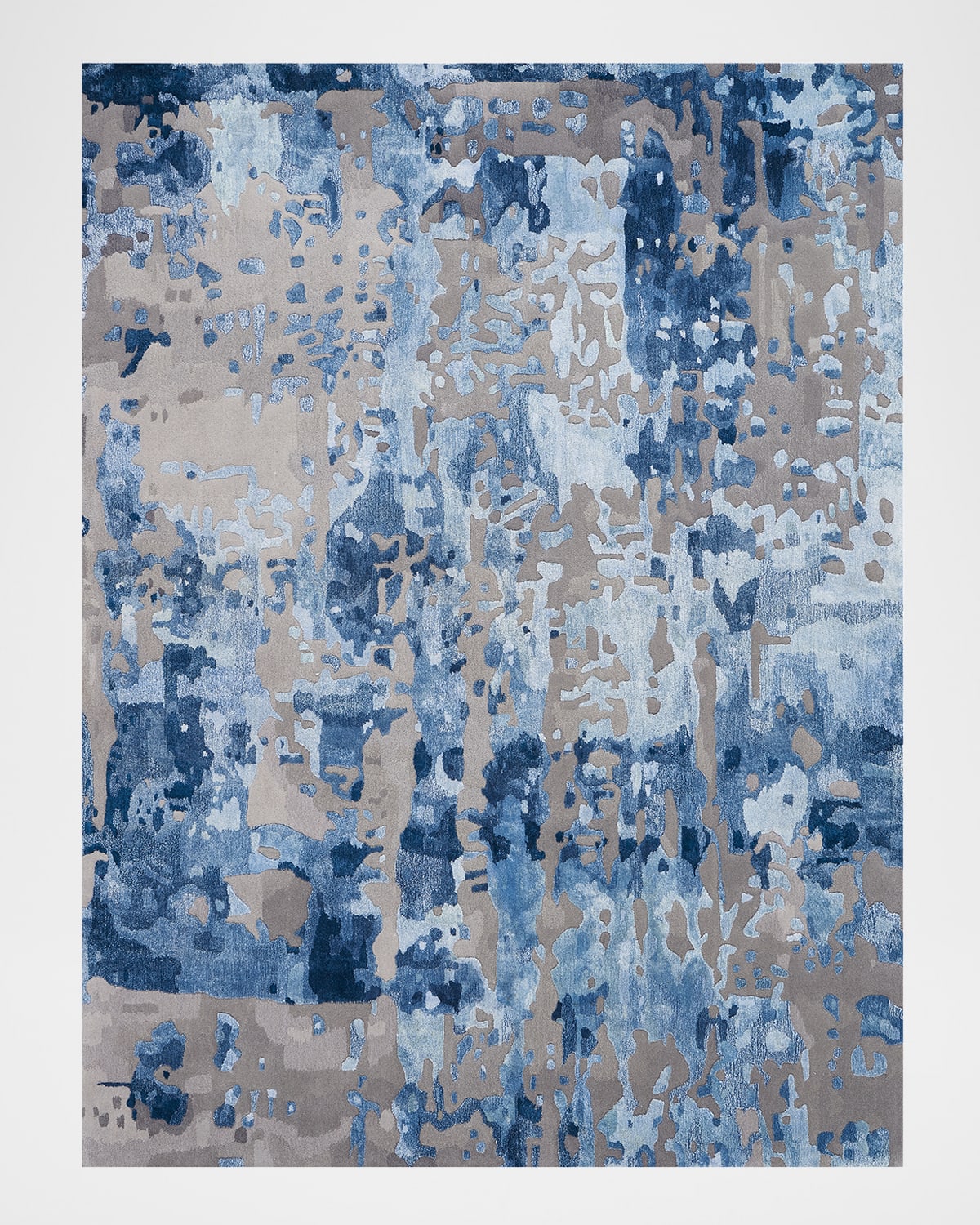 Nourison Blue/Grey Modern Hand-Tufted Rug Collection & Matching Items ...