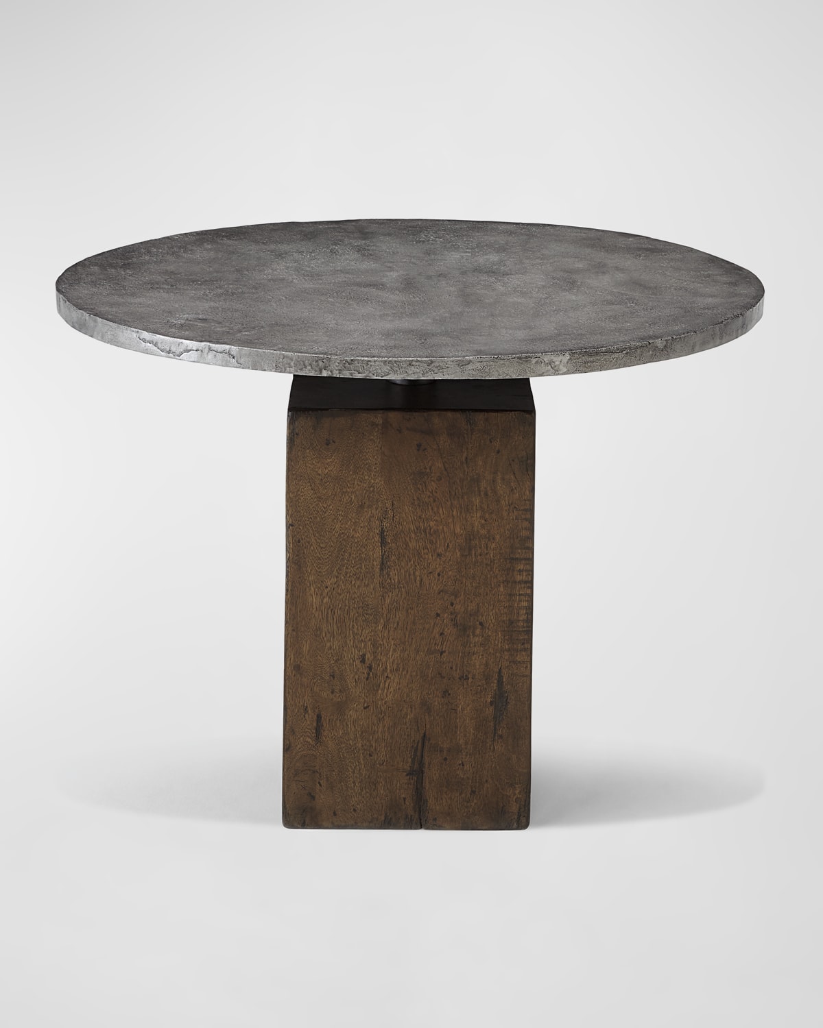 Four Hands Joy Antiqued Nickel Bistro Table | Horchow