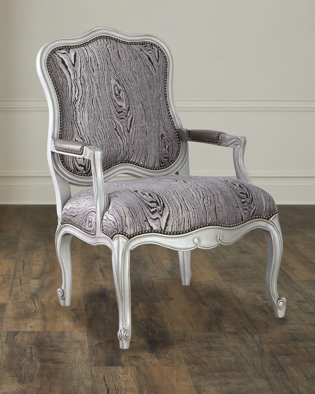 Massoud Beth Leather Wingback Chair | Horchow