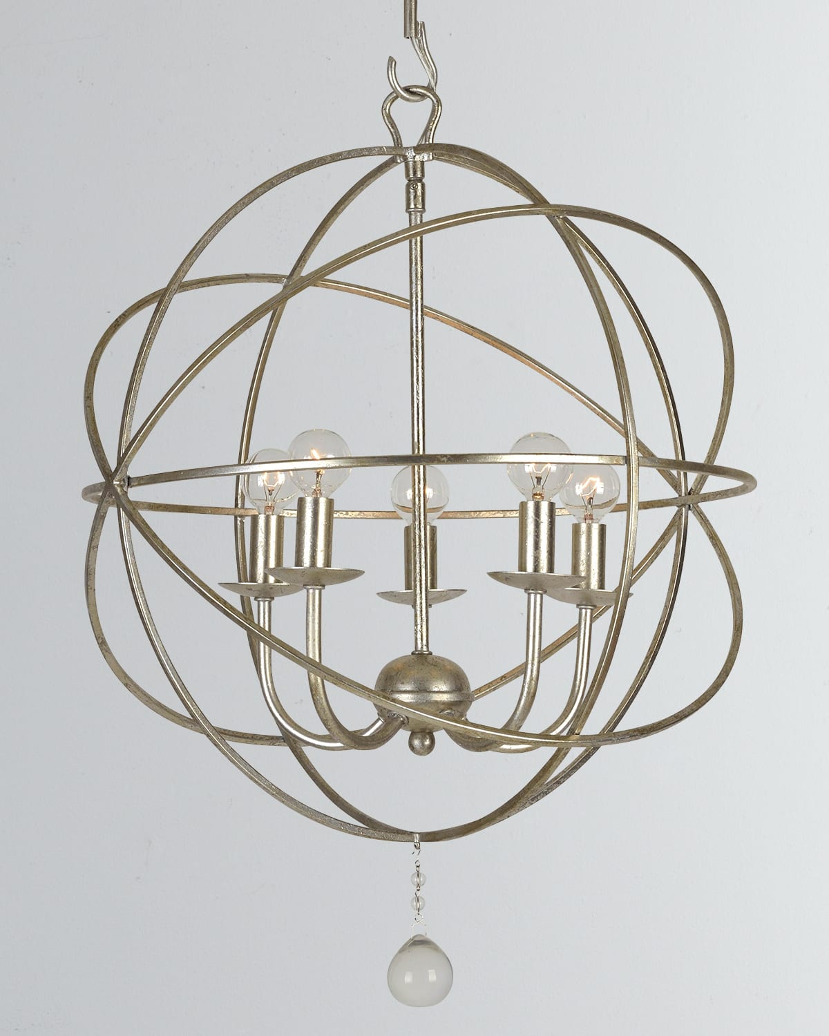 Crystorama Solaris 6-Light Silver Sphere Chandelier | Horchow