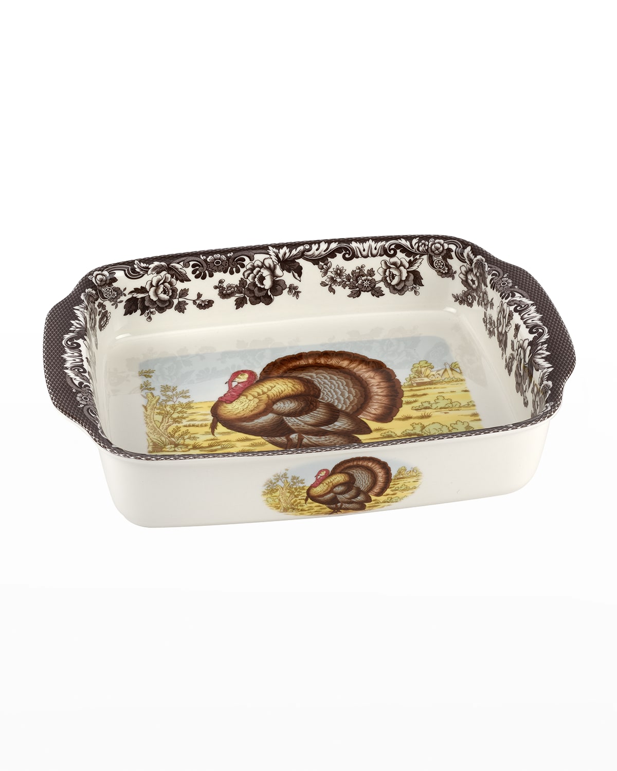 Spode Woodland Rimmed Serving Dish with Rabbit/Pheasant | Horchow