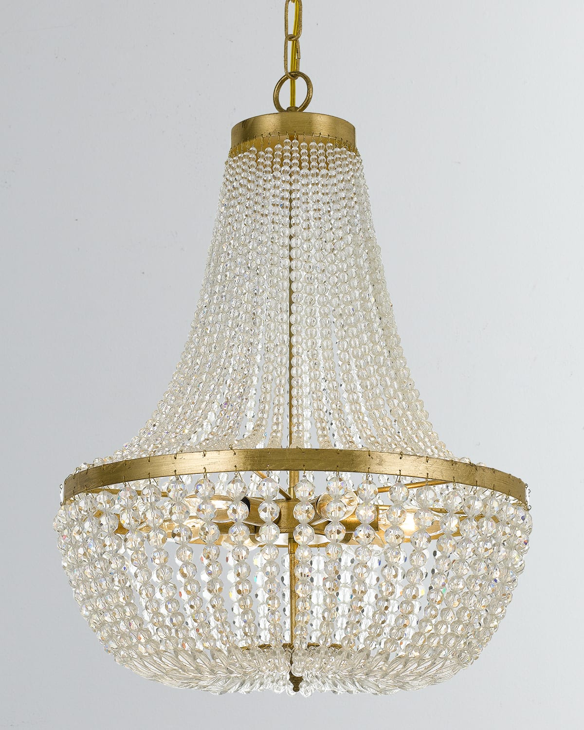 Crystorama Jayna 8-Light Burnished Silver Chandelier | Horchow