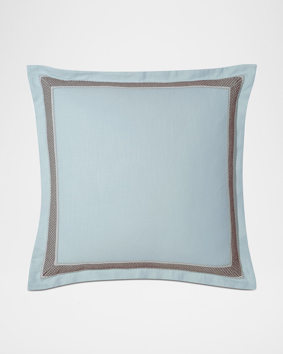 Levtex Navy European Sham with Contrast Flange | Horchow