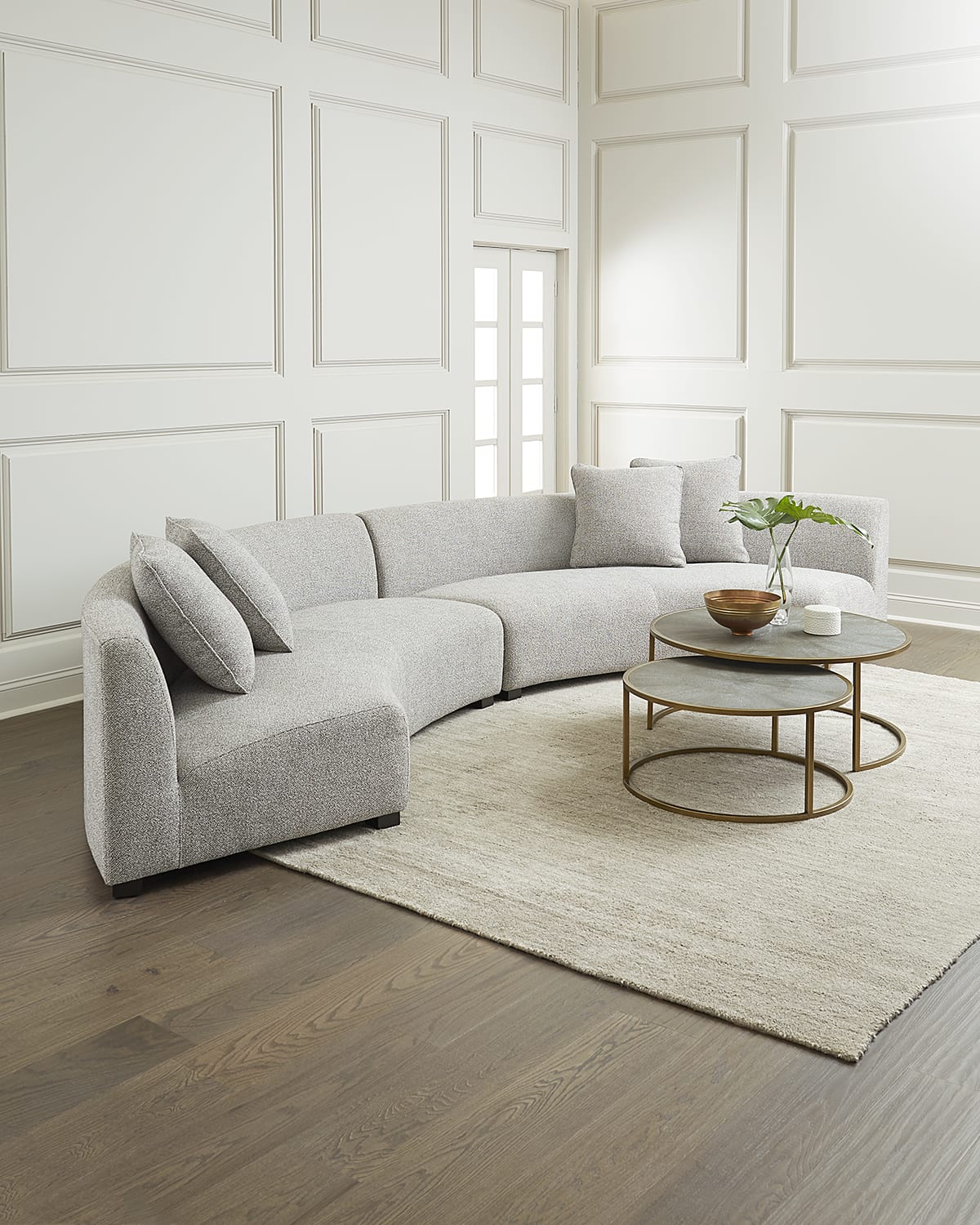 Four Hands Delray 4-Piece Left Arm Facing Sectional with Ottoman | Horchow