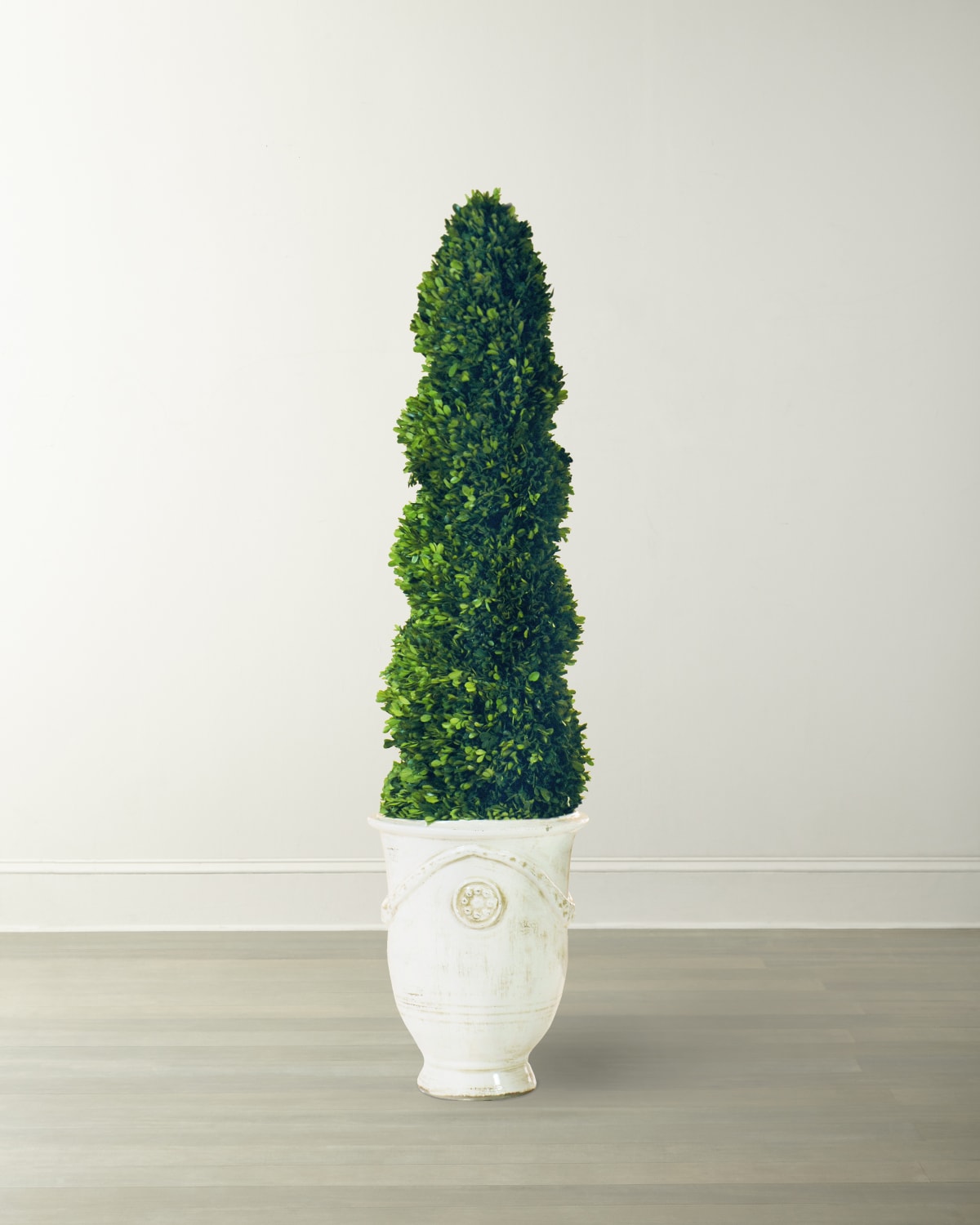Winward Home Tall Boxwood Topiary in Square Planter | Horchow