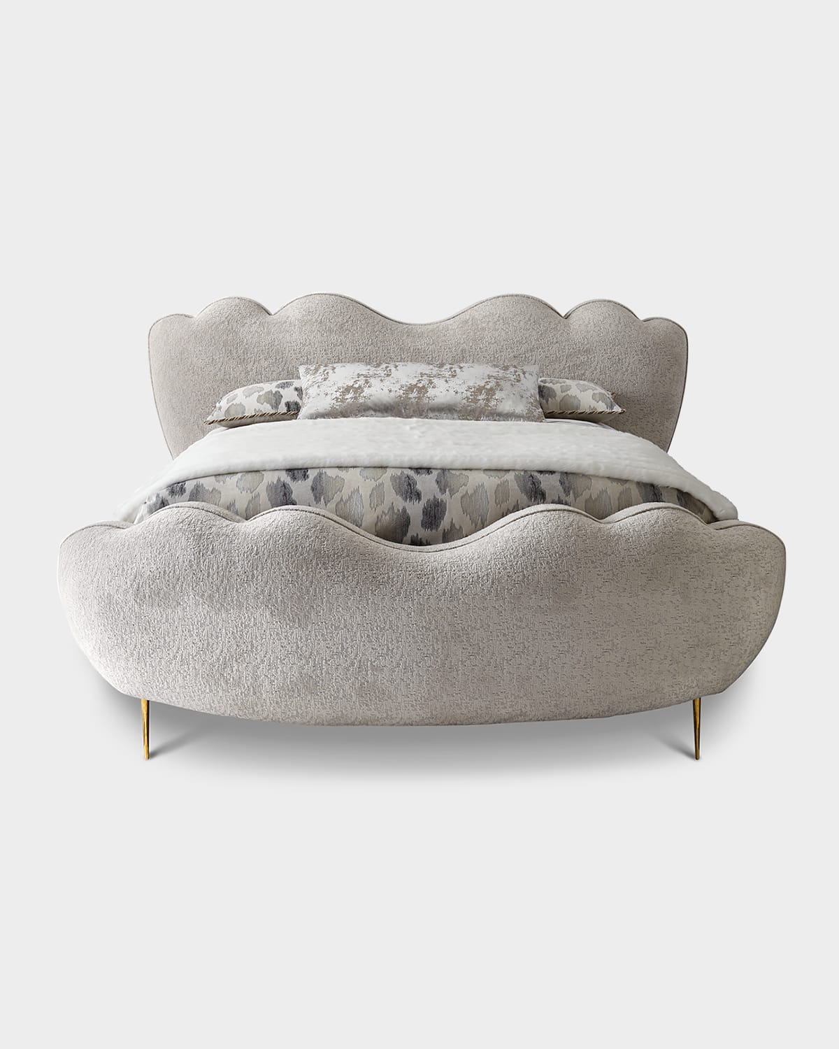 Haute House Brigitte Tufted Mirror Panel California King Bed | Horchow