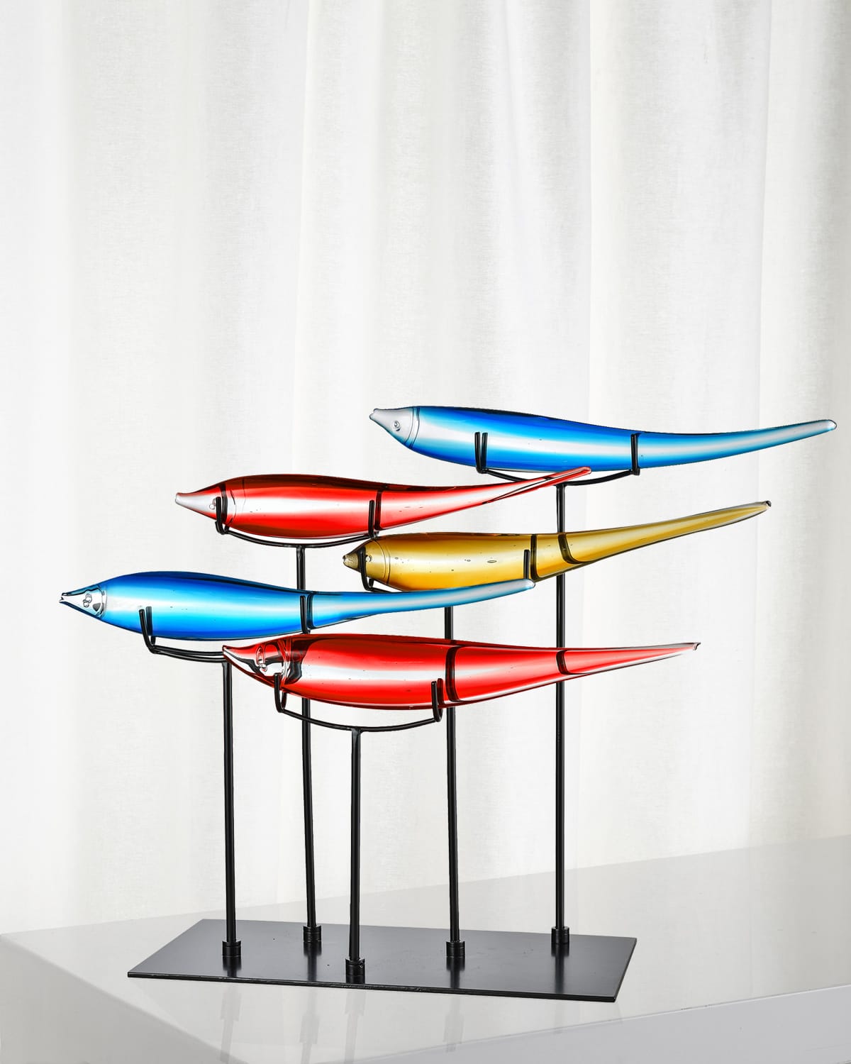 Dale Tiffany Decorative 10 Blue Fish Art Glass Sculpture | Horchow