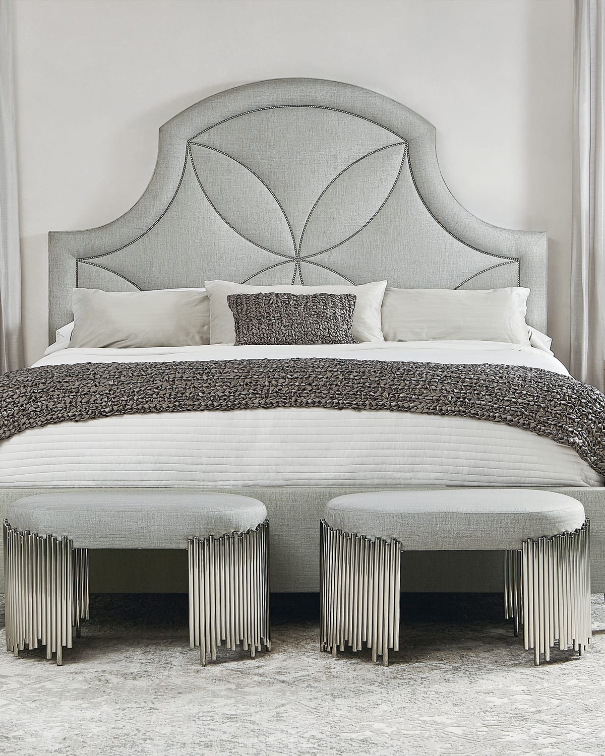 Haute House White Thebes Bench | Horchow