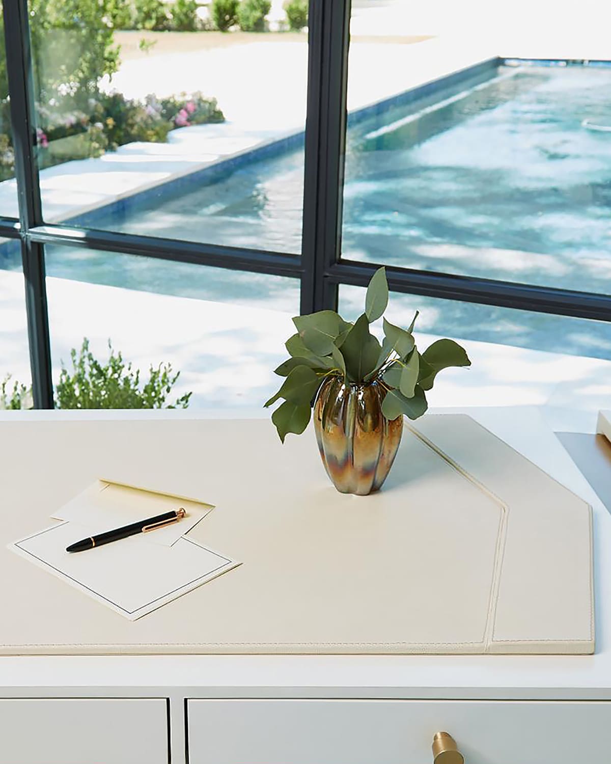 William D Scott for Global Views Lion Vase | Horchow