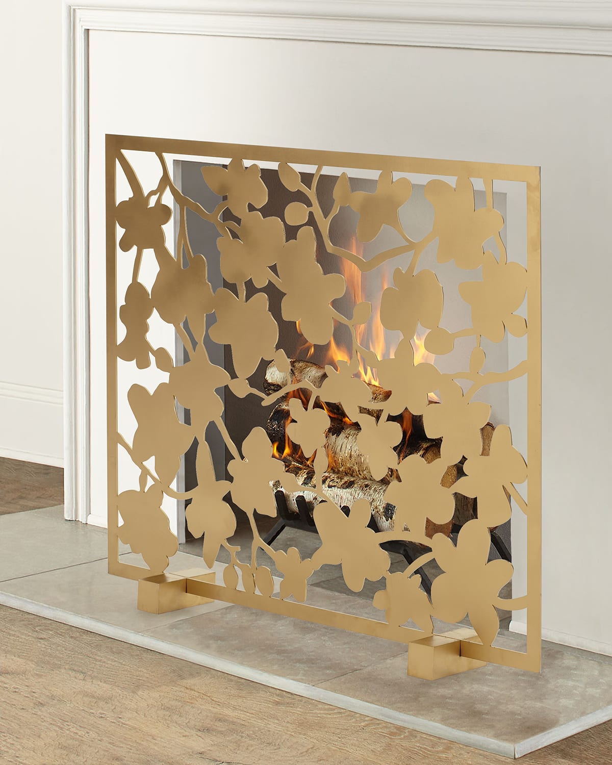 Classic Art Deco Single Panel Fireplace Screen | Horchow