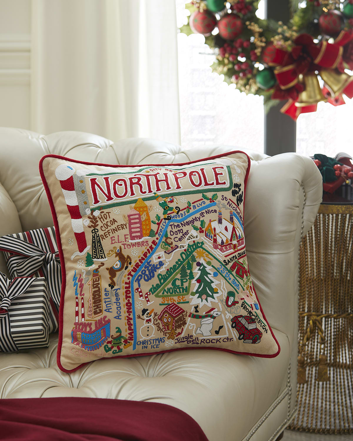 Catstudio The Nutcracker Hand-Embroidered Pillow, 20" Square | Horchow