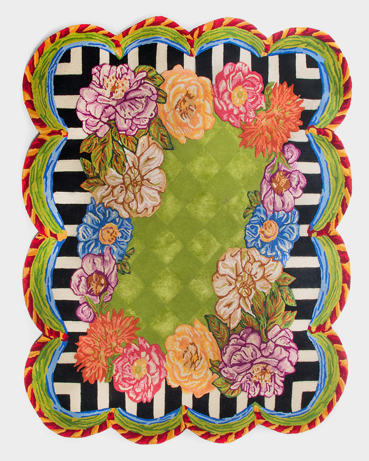 MacKenzie-Childs Courtly Check Grey Sisal Rug, 8' x 10' | Horchow
