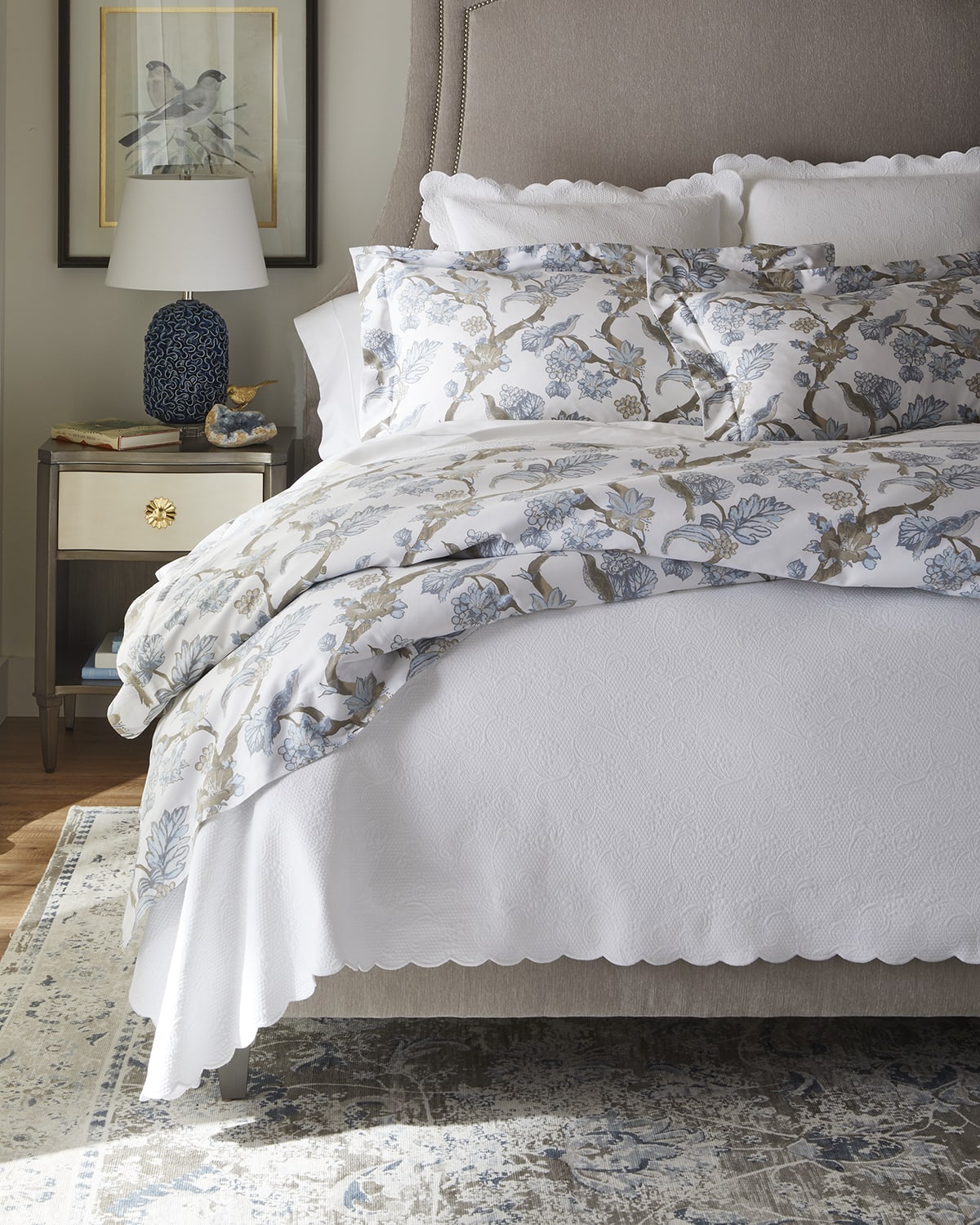Sferra Alice Twin Floral Matelasse Coverlet | Horchow