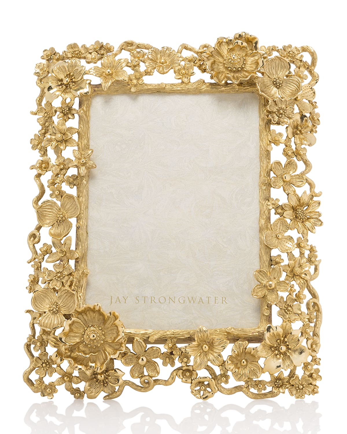 Jay Strongwater Ruffle-Edge Floral 5" x 7" Picture Frame | Horchow