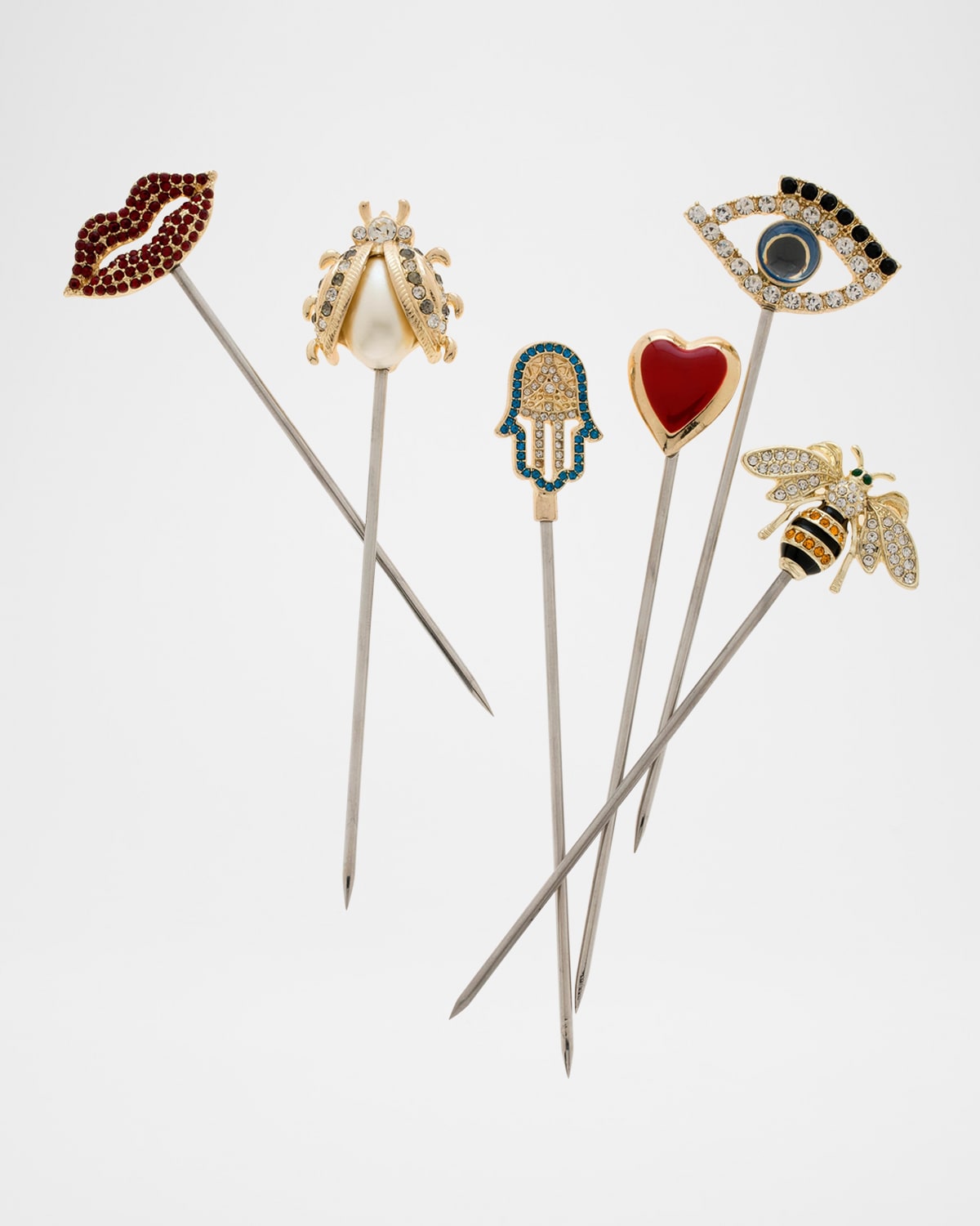 Joanna Buchanan Lucky Charm Metal Cocktail Straws, Set of 6 | Horchow