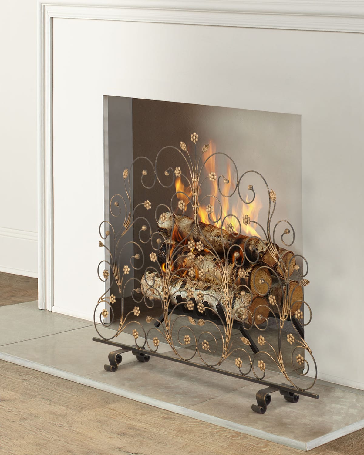 Iron Single-Panel Fireplace Screen | Horchow