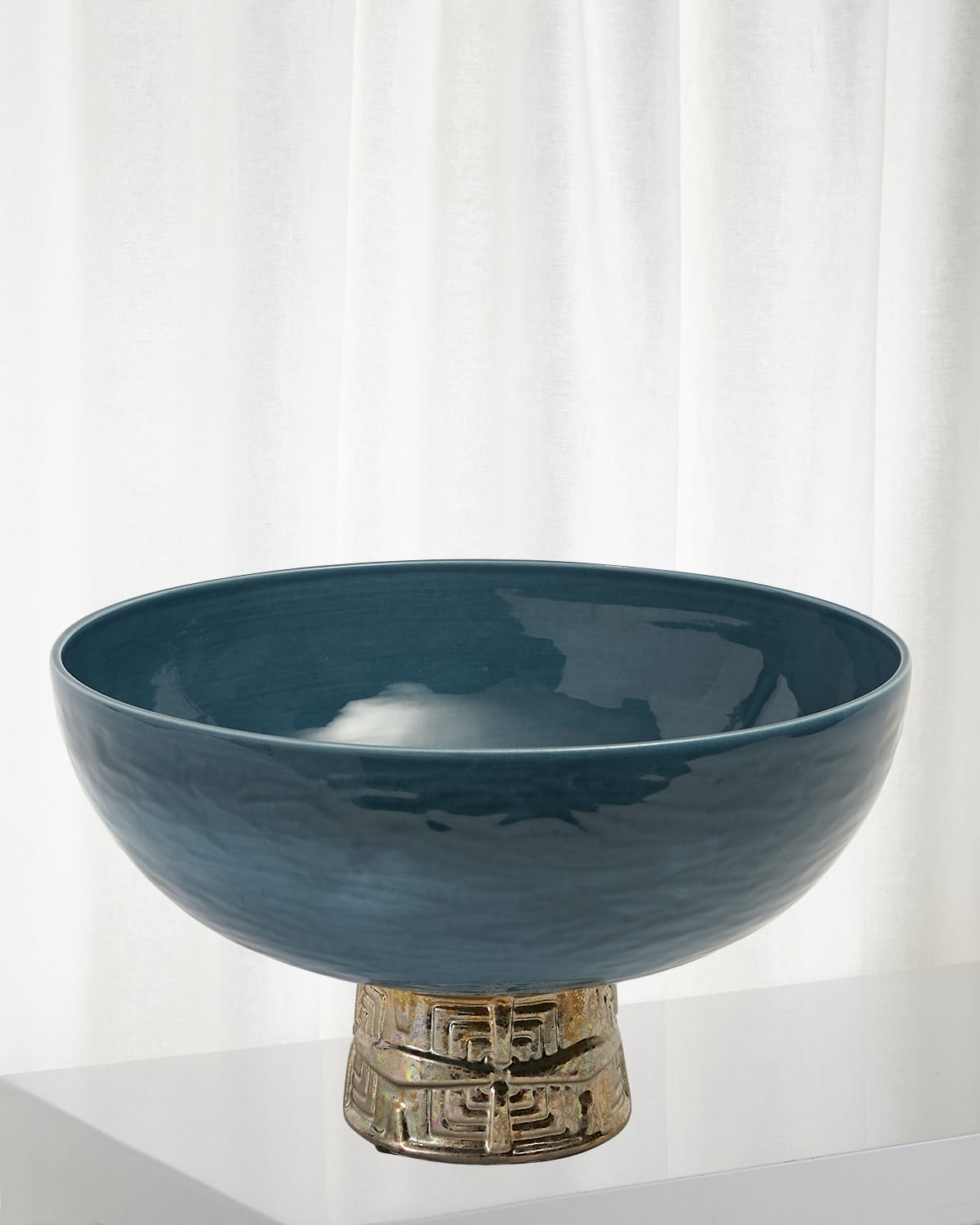 Global Views Ripple Printed Bowl - Matte White | Horchow