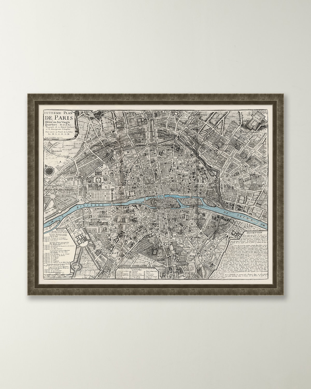 Wendover Art Group River Map Paris Horchow