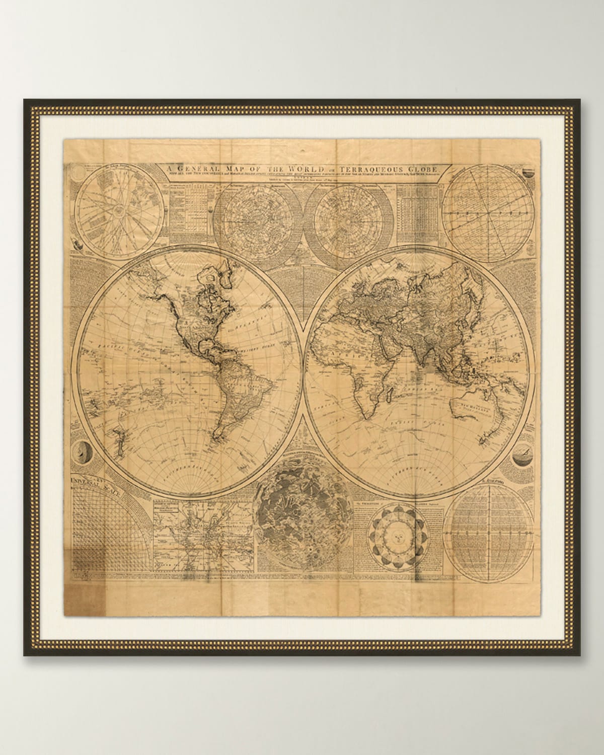 Wendover Art Group Sepia World Map Horchow