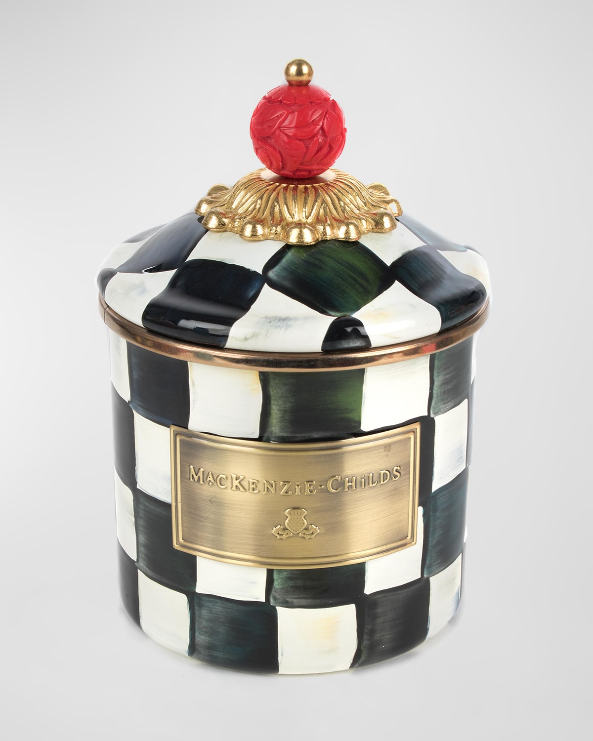 MacKenzie-Childs Courtly Check Mini Enamel Canister | Horchow