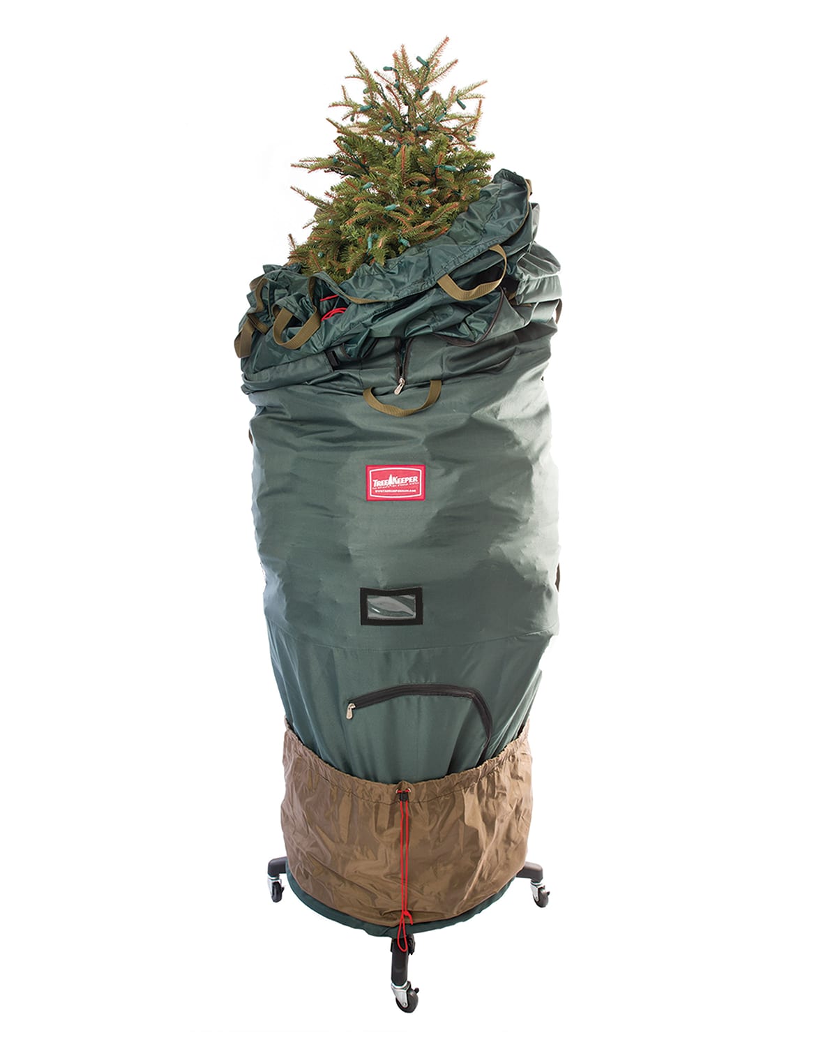 TreeKeeper Upright Assembled Christmas Tree Bag with Wheels (7-9 ft ...