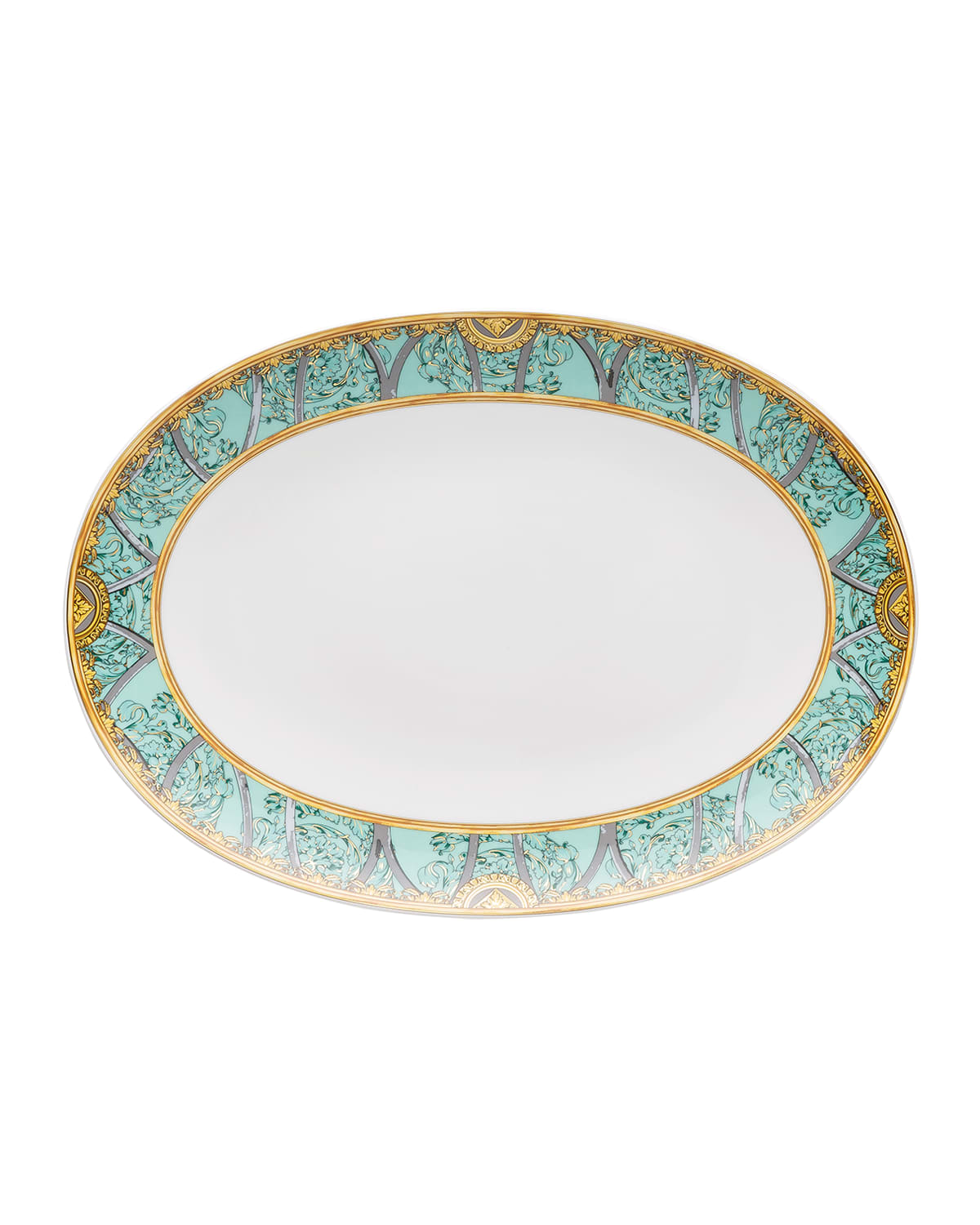 Versace Medusa Amplified Green Coin Service Plate | Horchow