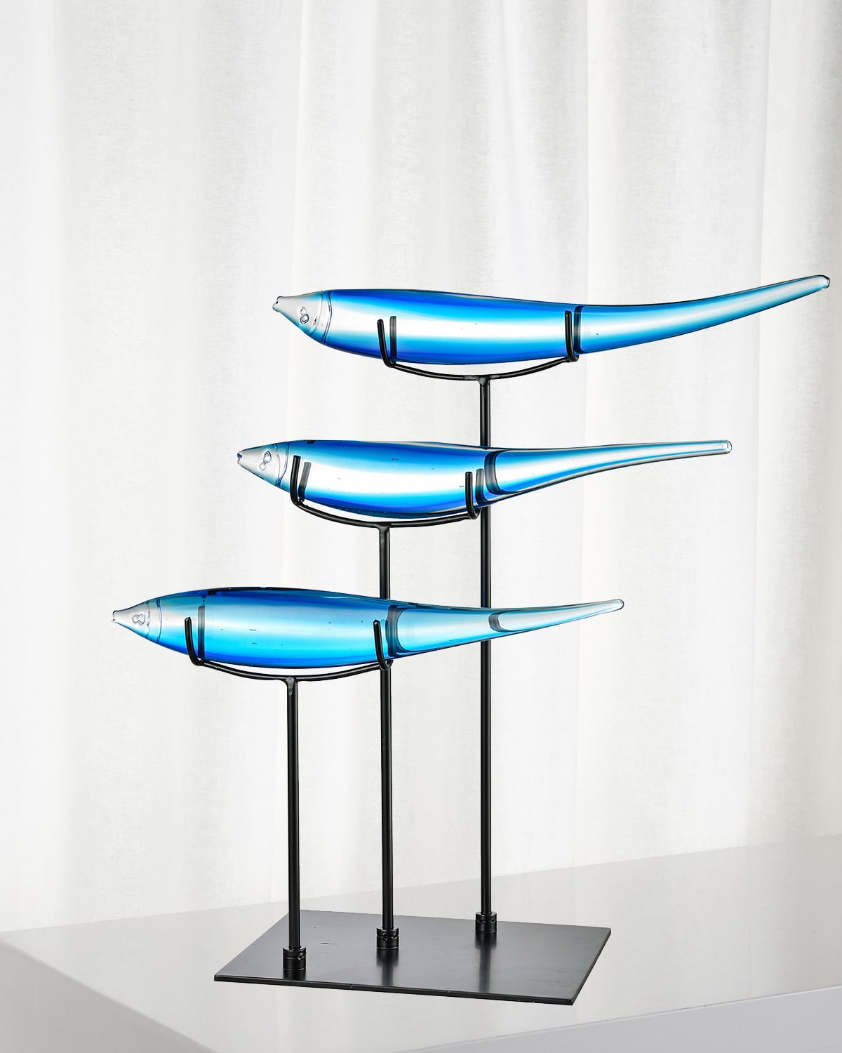 Dale Tiffany Decorative 10 Blue Fish Art Glass Sculpture | Horchow