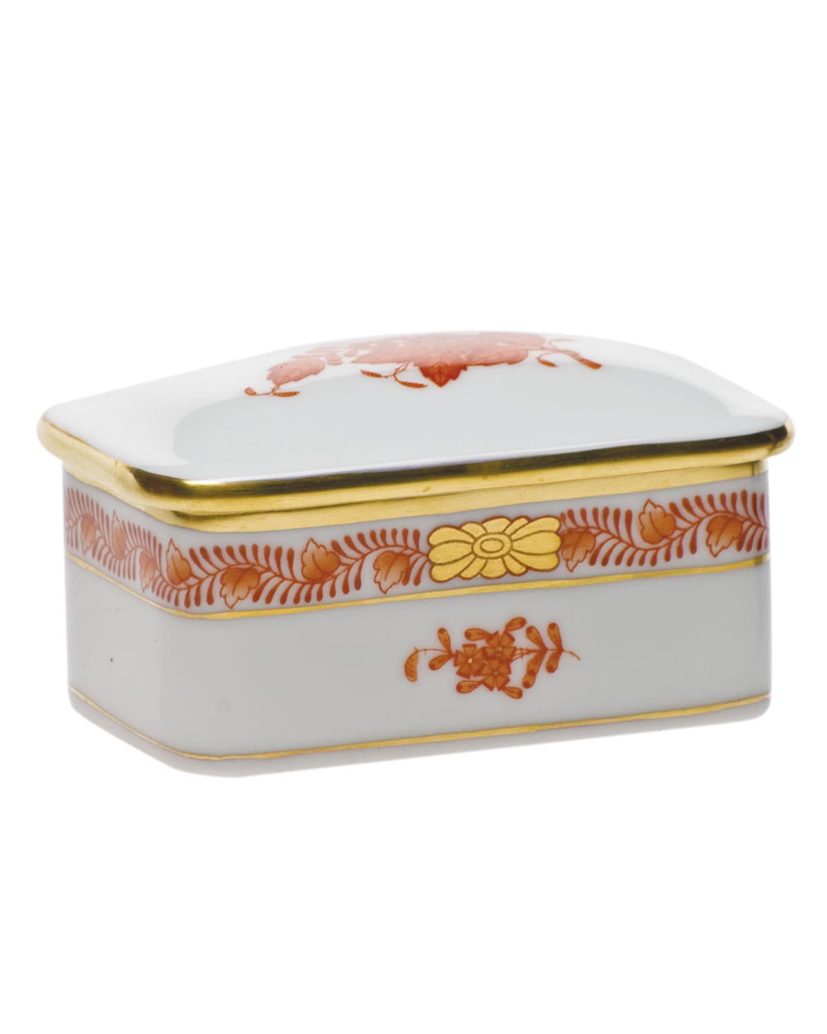 Herend Chinese Bouquet Rectangular Box - Blue | Horchow