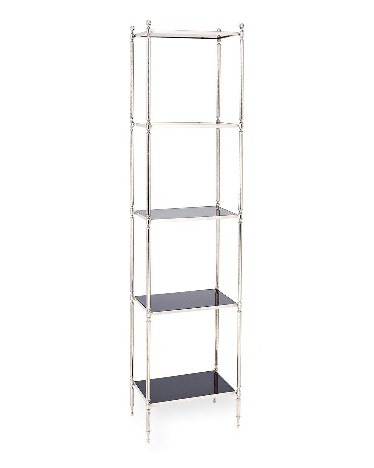 William D. Scott for Global Views Acorn Brass Open Shelf Console | Horchow