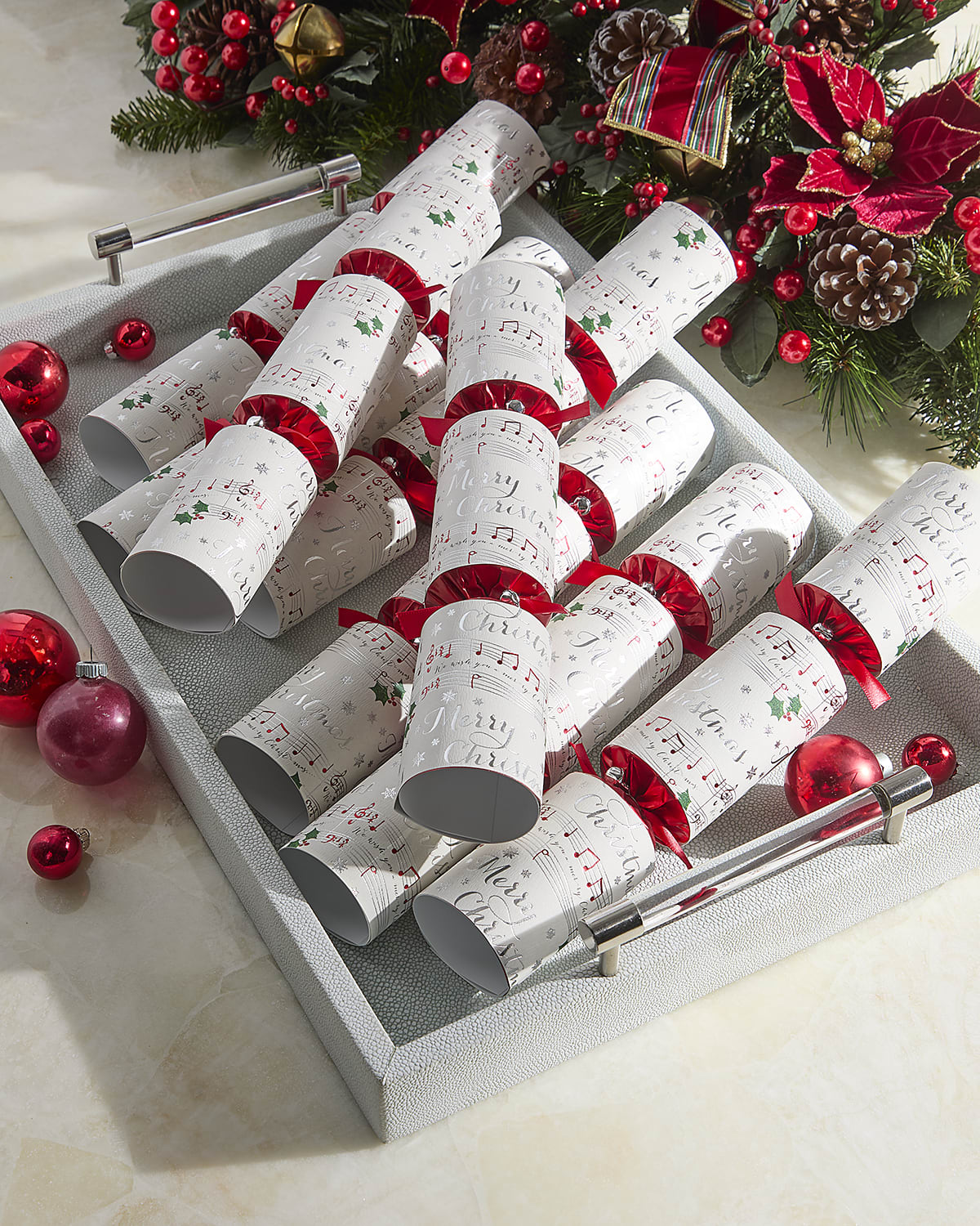 Robin Reed Racing Ho Ho Ho Santa Crackers, Set of 6 | Horchow