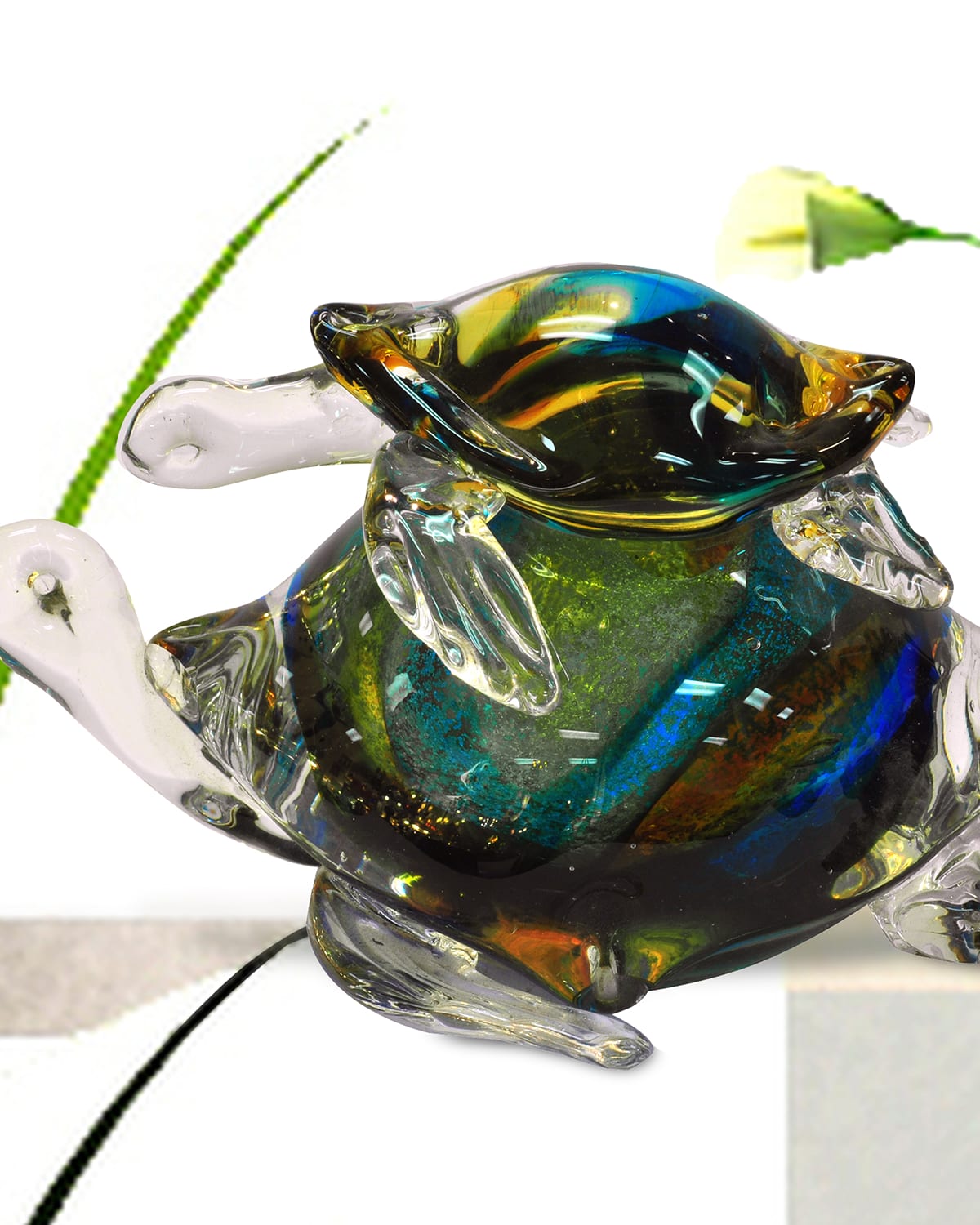 Dale Tiffany Decorative Aqua Art Glass Sculpture | Horchow