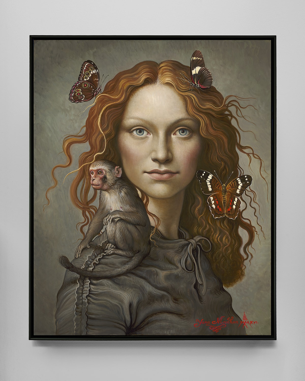 Yana Movchan "Monkey Watching Dancing Flowers" Limited Edition Giclee ...