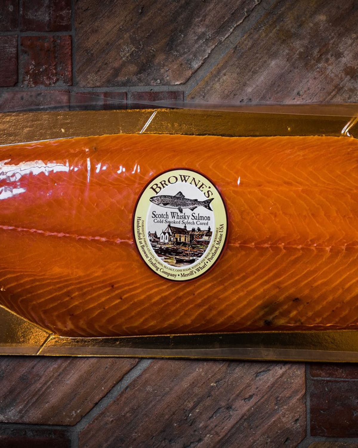 Browne Trading Company Smoked Salmon Trio Wooden Gift Box | Horchow