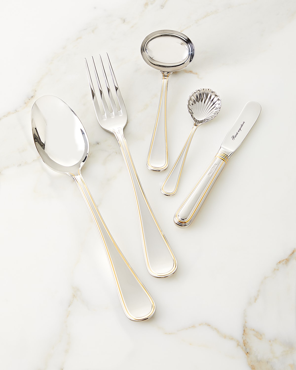 Ricci Silversmith Torsade Gold 20-Piece Flatware Set | Horchow